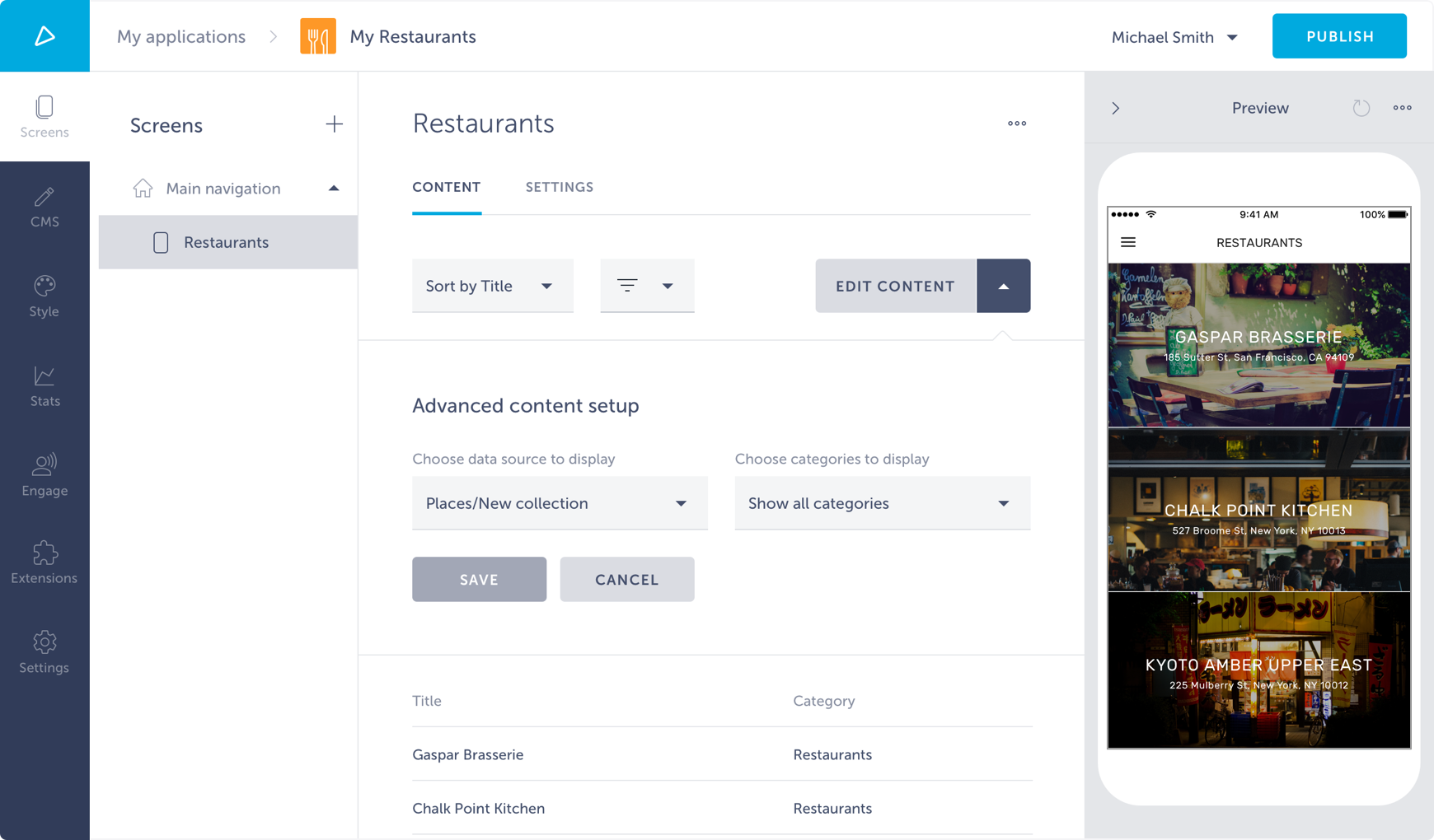 Settings types in extension - Reference - Shoutem Developers