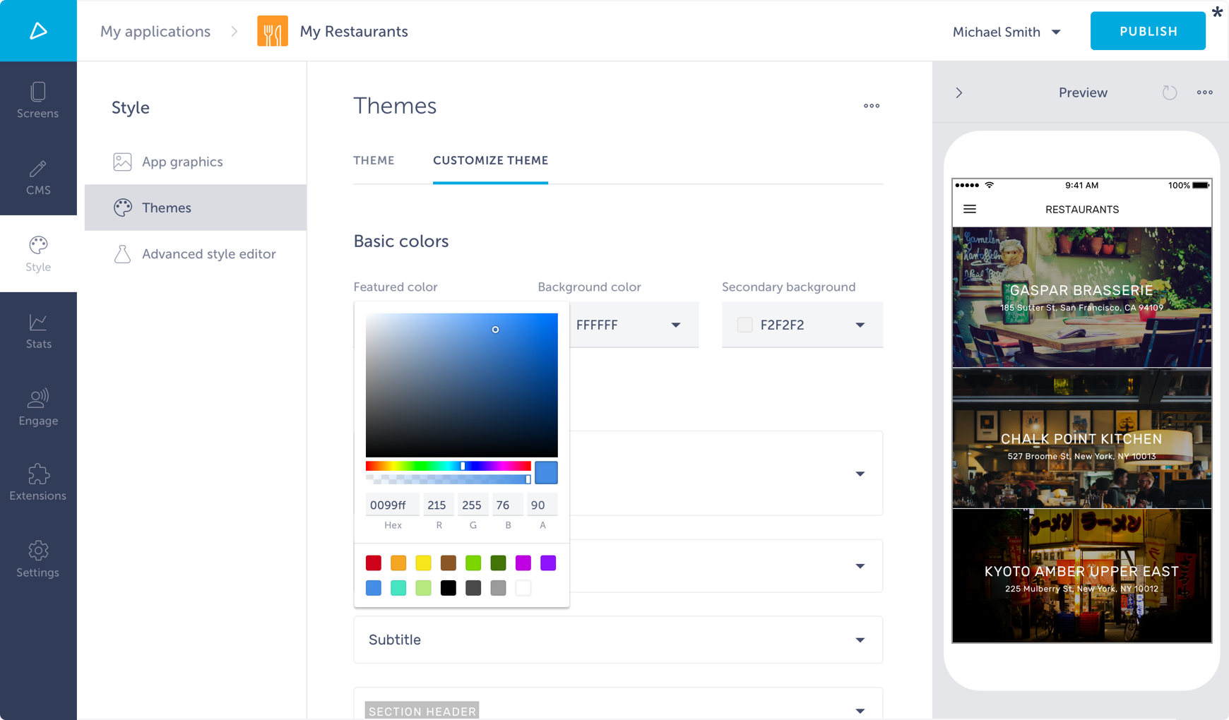 Theme variables - Reference - Shoutem Developers